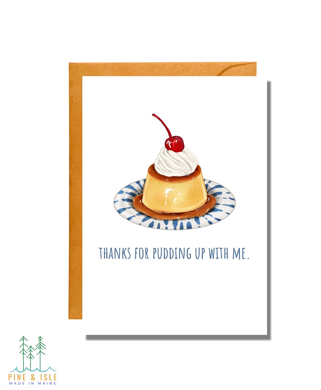 Thanks for Pudding up With Me | Sorry Card | Funny Apology | AP32 - Etsy
