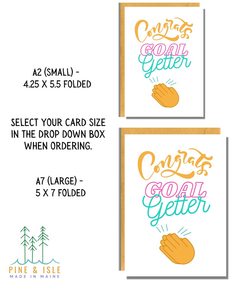 Congrats Goal Getter | Congratulations Card | New Job | CO5 - Etsy