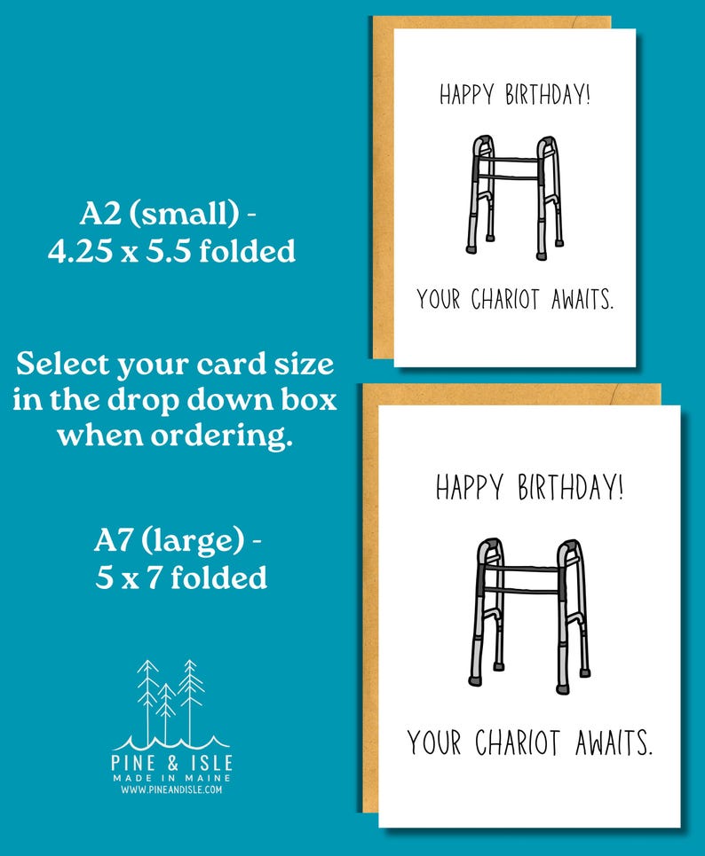 Your Chariot Awaits | Birthday Card | Funny Card | BD57 - Etsy