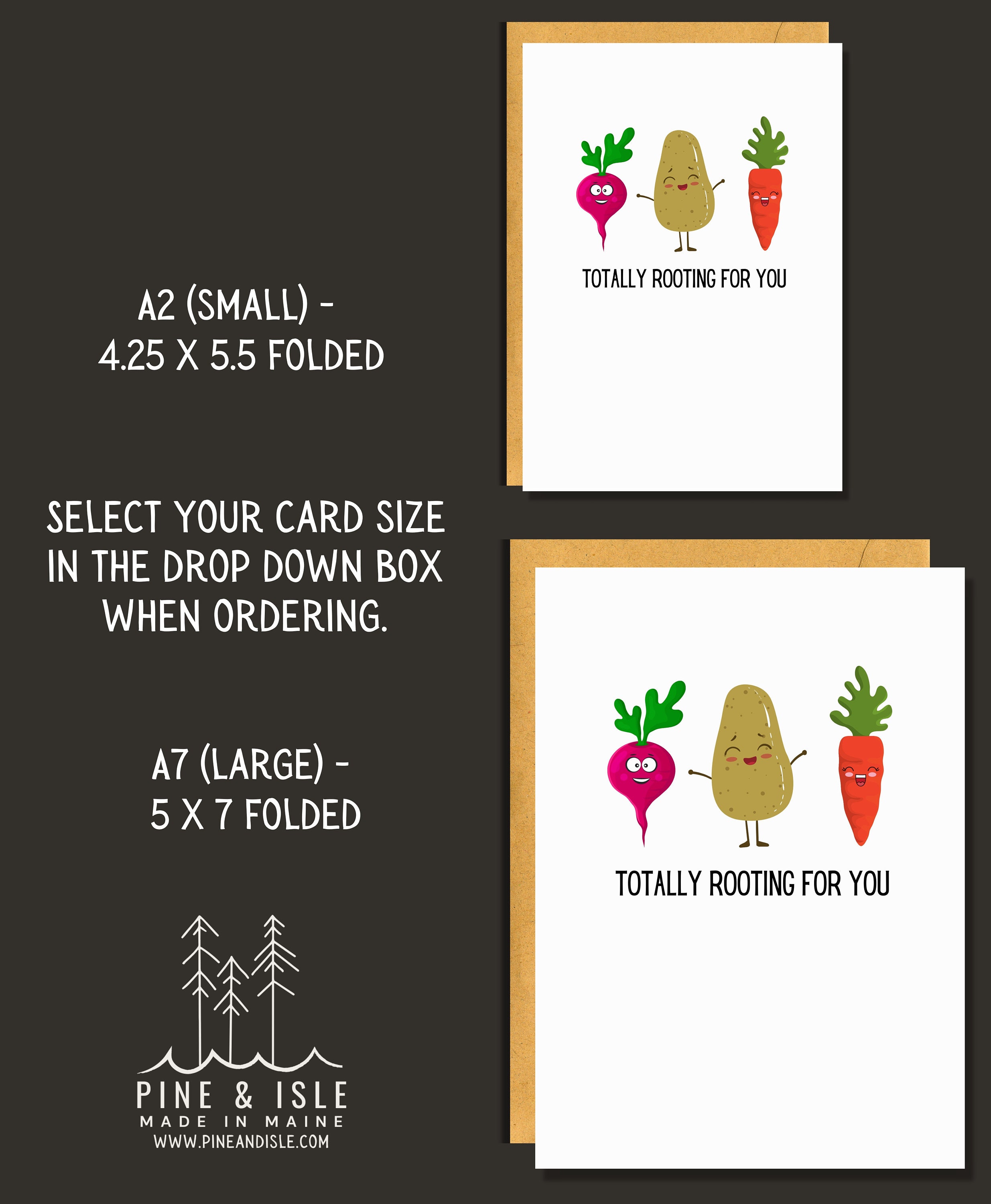Rooting for You Food Pun Funny Card Congrats - Etsy