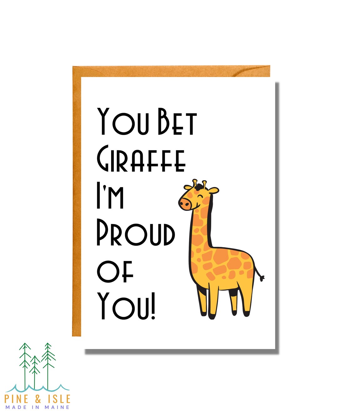 You Bet Giraffe I'm Proud of You | Pun Card | Congrats Card | CO7 - Etsy