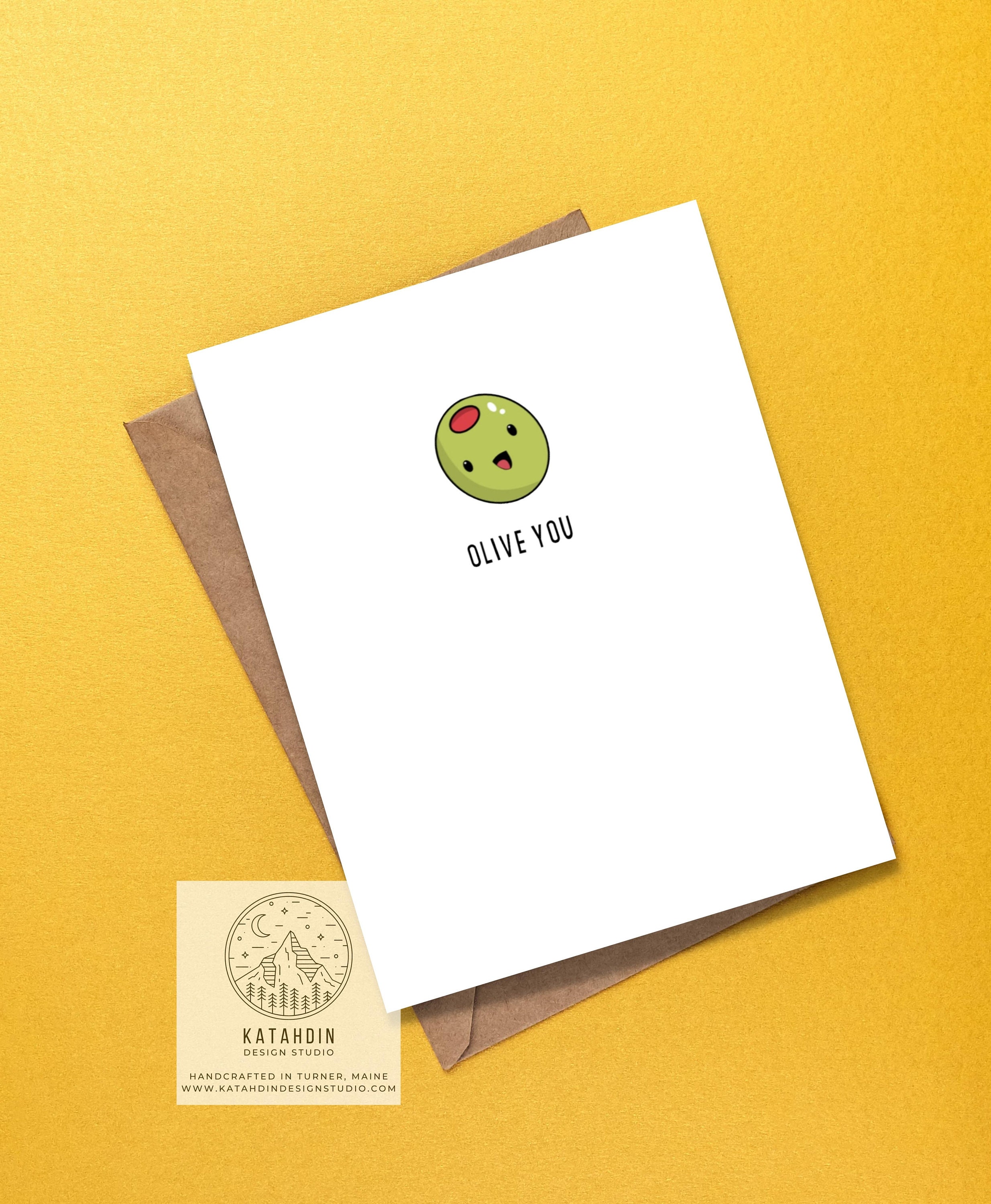 Olive You - Handmade Greeting Card - Food Puns - Love - Etsy