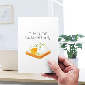 I'm Sorry That I've Benedict Lately | Funny Apology | Sorry Card | AP16 - Etsy
