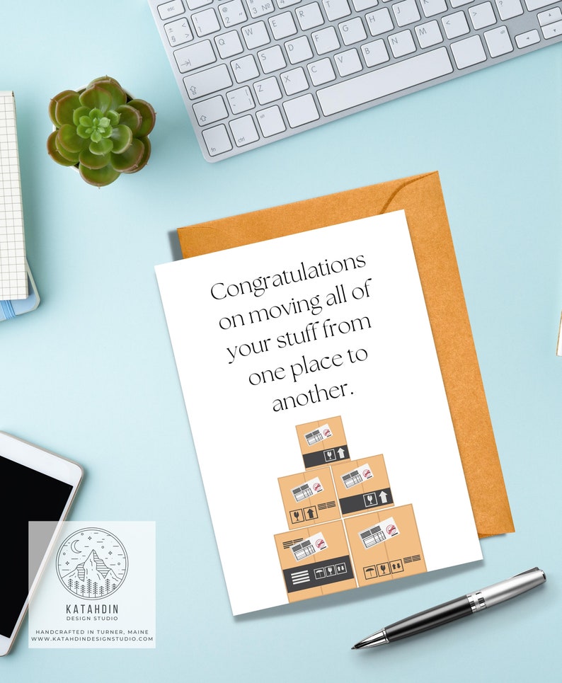 Congratulations on Moving All of Your Stuff From One Place to - Etsy
