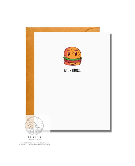 Nice Buns Food Pun Card Flirty Card - Etsy