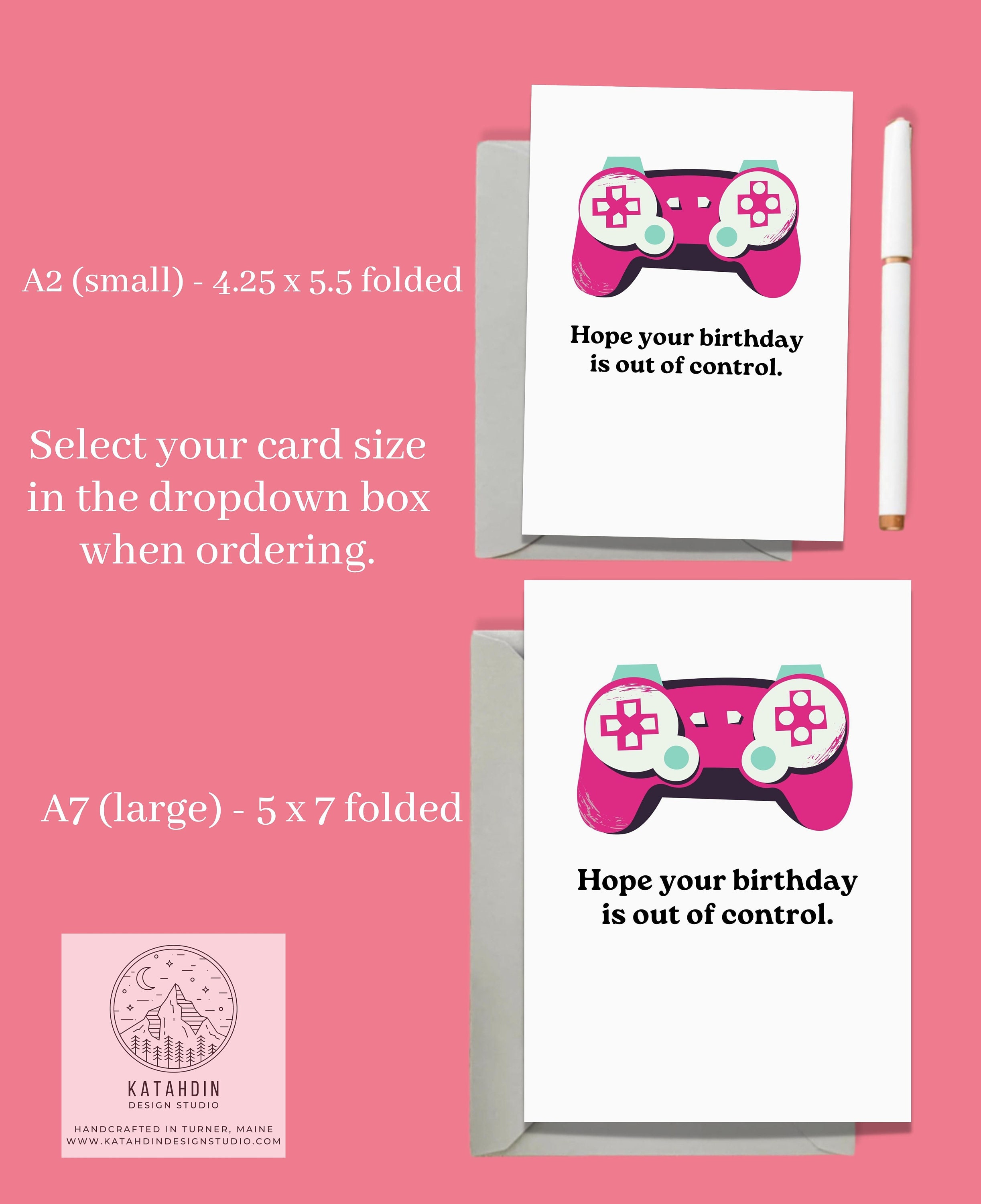Hope Your Birthday is Out of Control Funny Card Video Game | Etsy