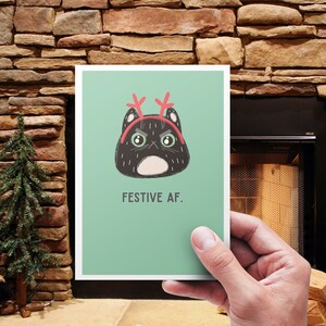 Festive AF | Christmas Card | Funny Card | XM29 - Etsy
