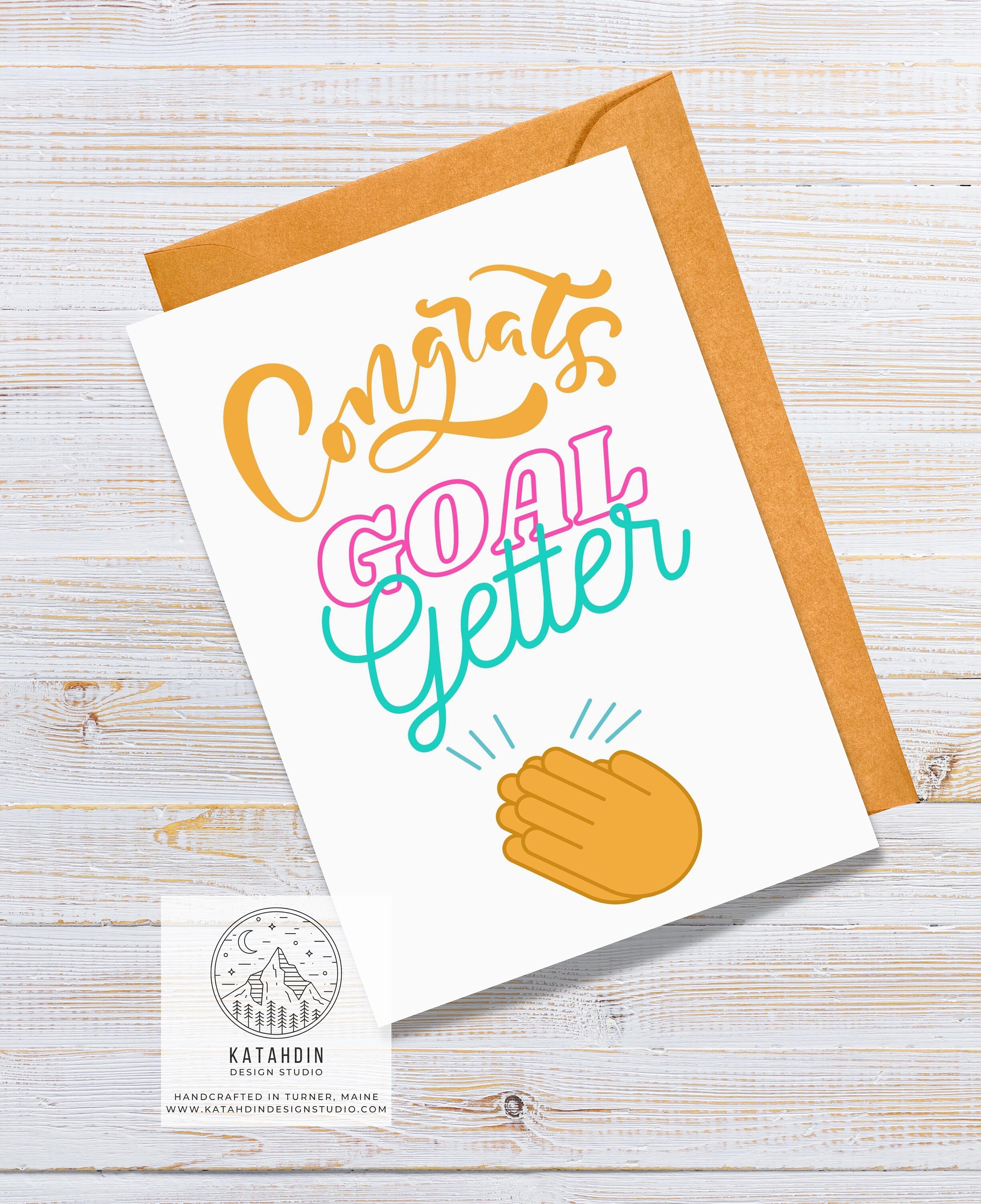 Congrats Goal Getter Congratulations Card New Job | Etsy