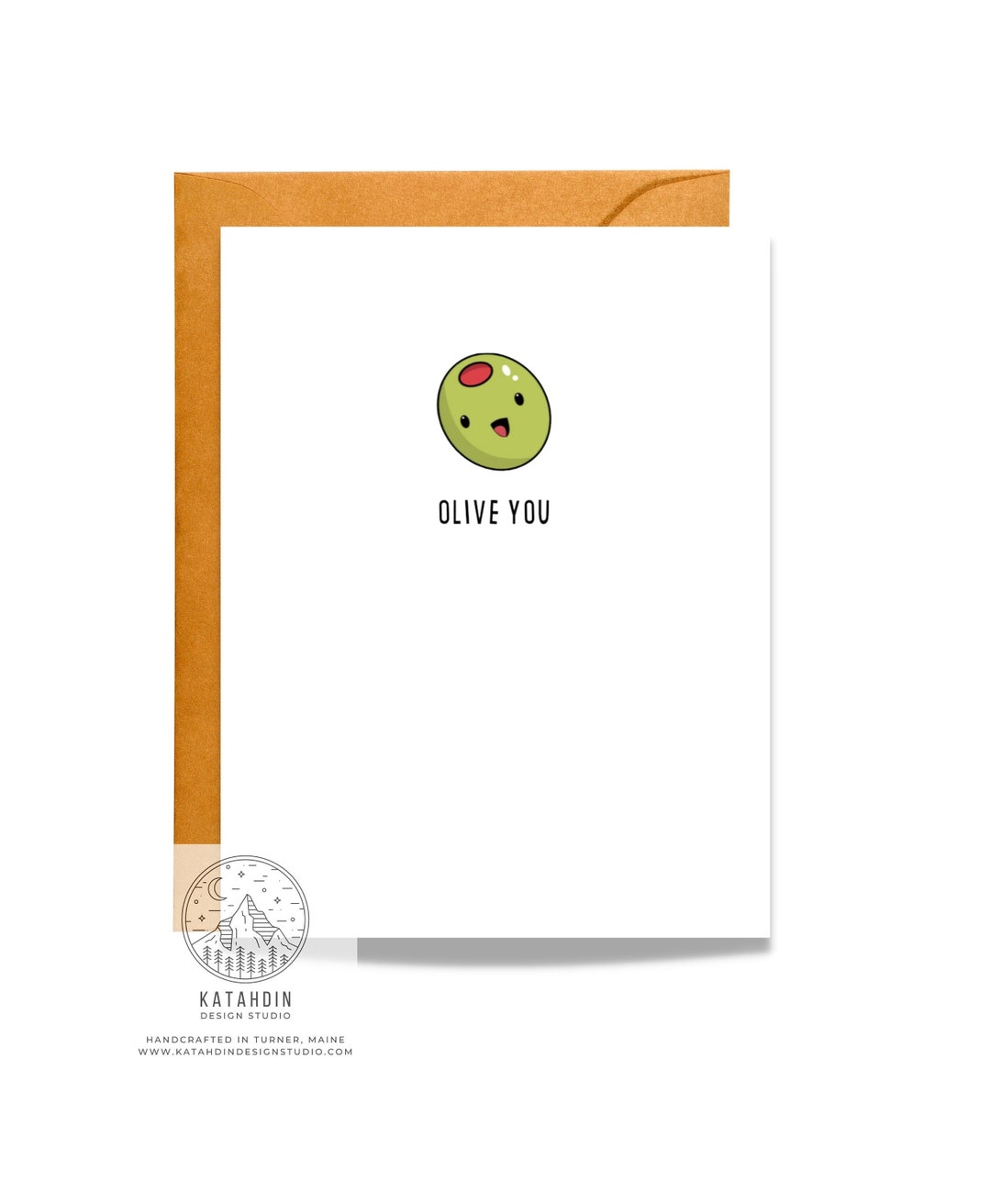Olive You Handmade Greeting Card Food Puns Love - Etsy
