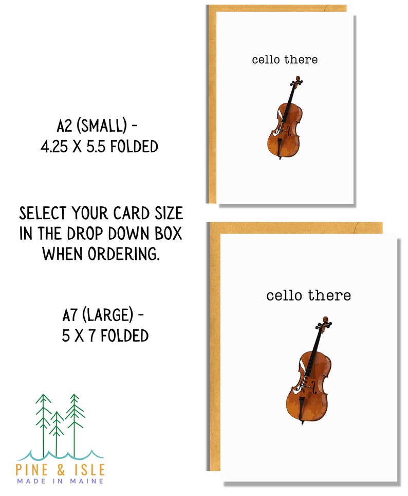 Cello There | Thinking of You | Funny Card | Music Card | Pun Card ...