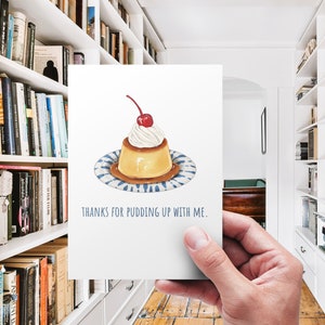 Thanks for Pudding up With Me | Sorry Card | Funny Apology | AP32 - Etsy