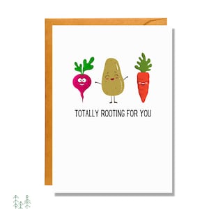 Rooting for You | Food Pun | Funny Card | Congrats | Encouragement ...