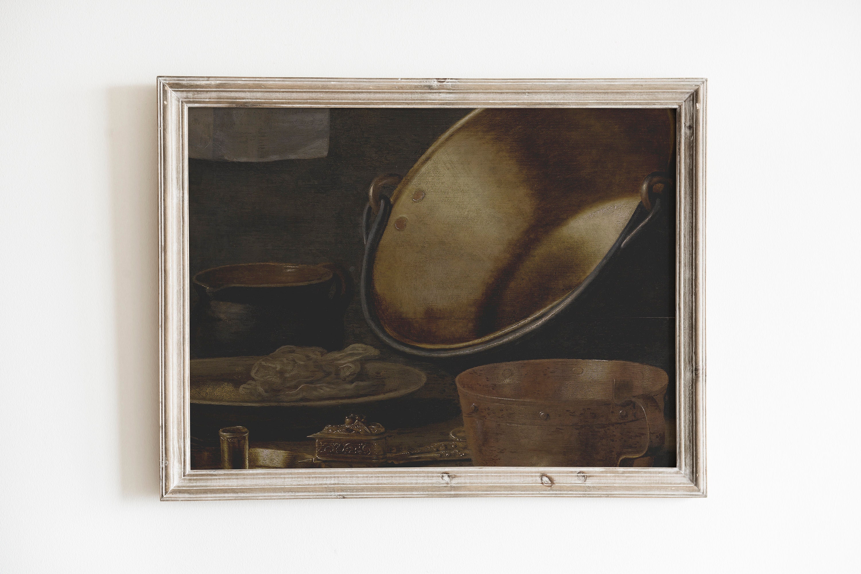 Antique Kitchen Pot Painting PRINTABLE DIGITAL Print Moody Artwork ...