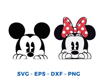 Peeking minnie mouse | Etsy