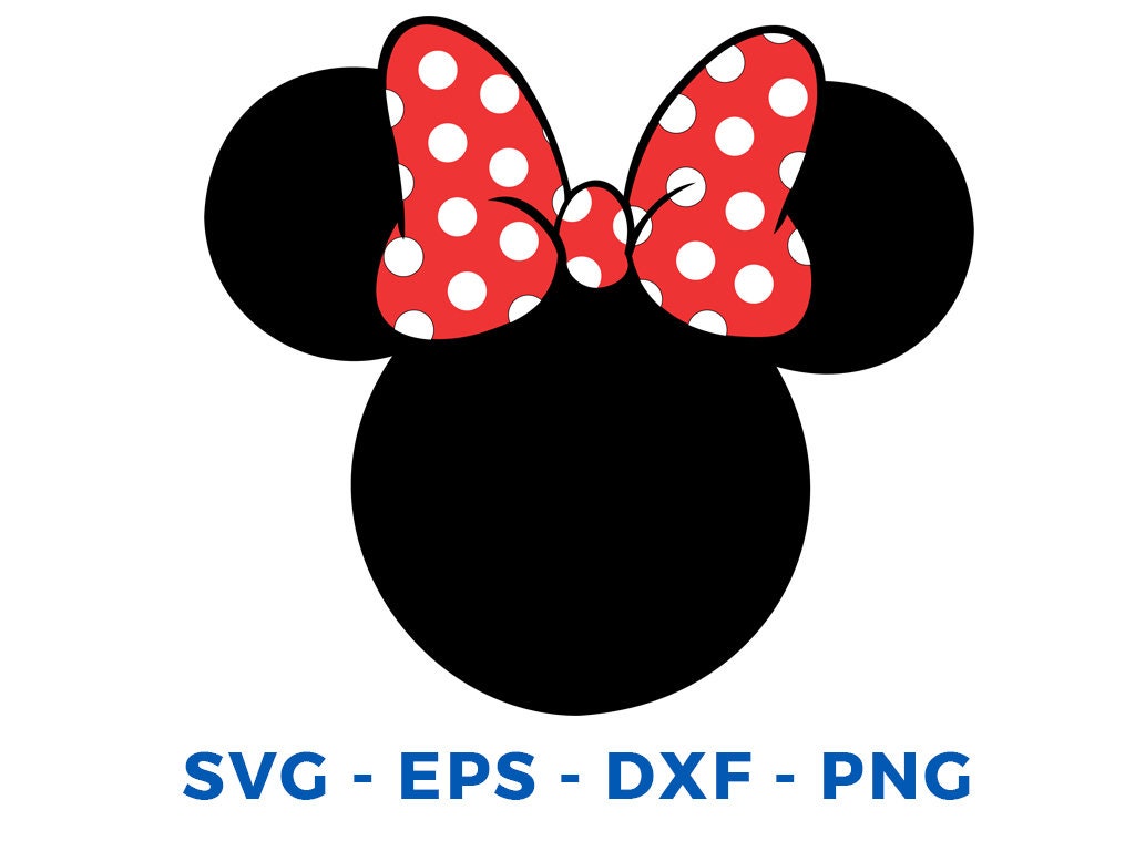 Minnie Mouse Head SVG DXF Png Vector Cut File Cricut Design | Etsy