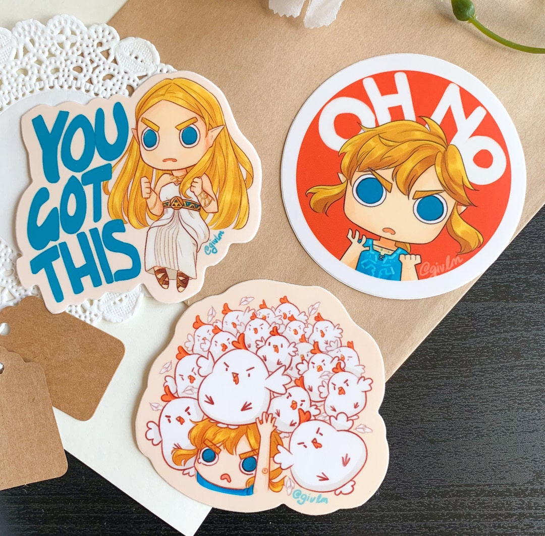Loz Botw Zelda, Link Stickers - Etsy