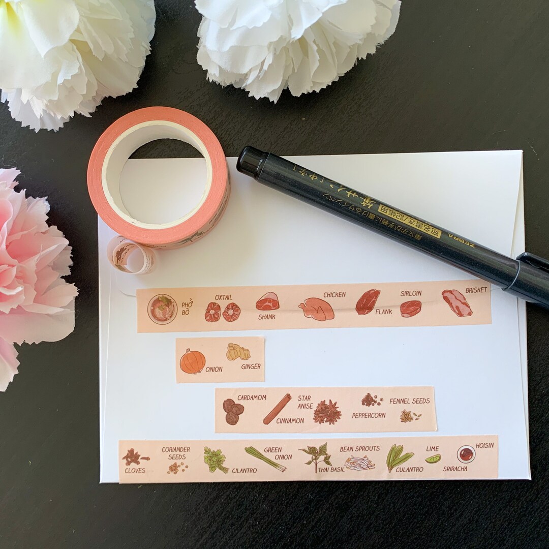 Deconstructed Pho Bo 15 Mm Washi Tape - Etsy