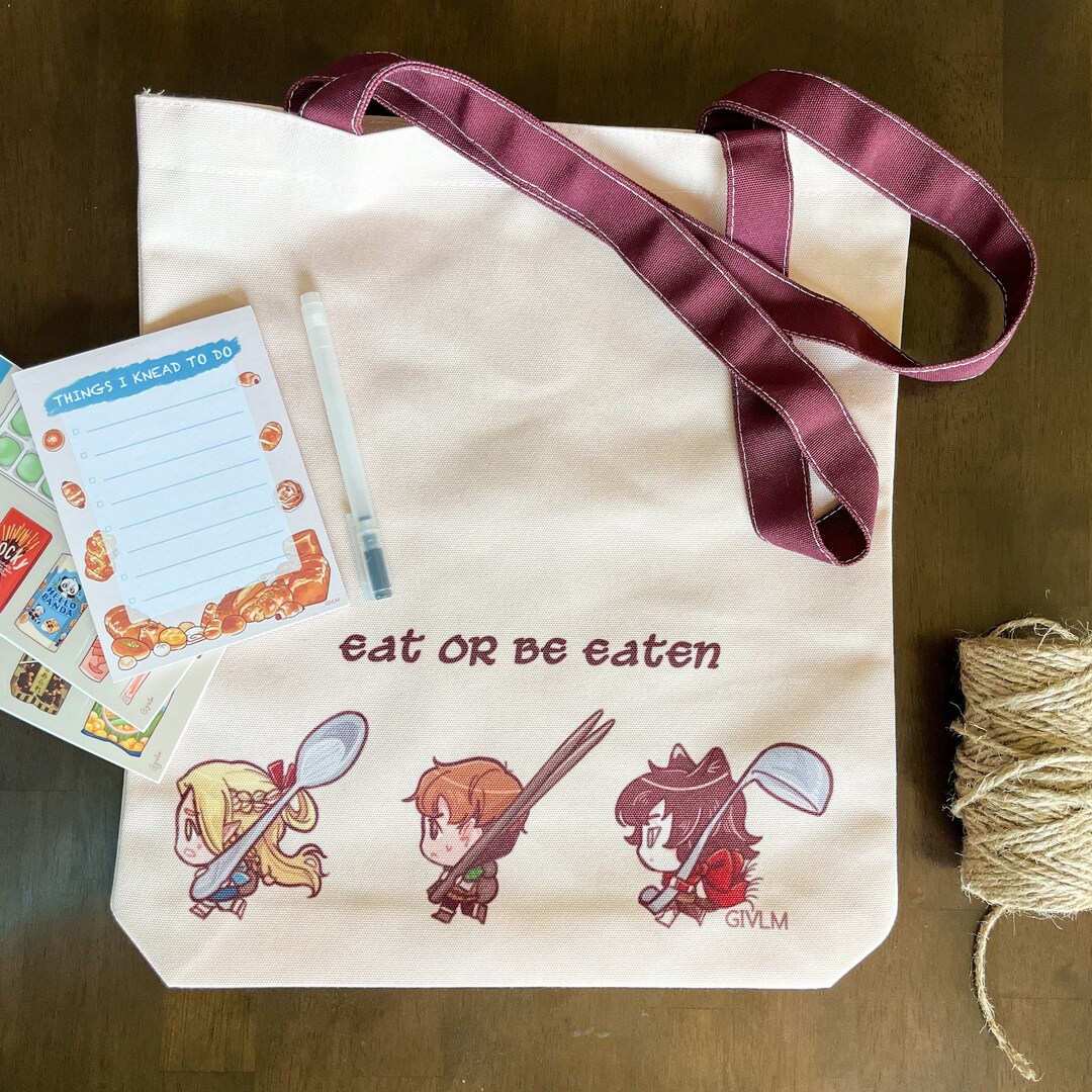 EAT or BE EATEN | Dungeon Meshi - Themed Heavyweight Blended Canvas ...