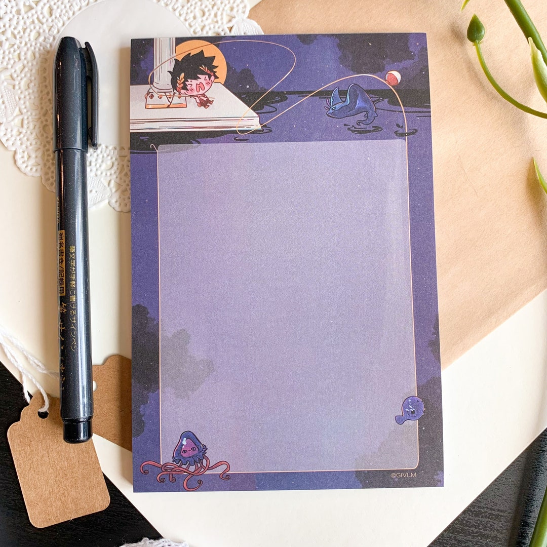 Hades Notepads, Stationary - Zagreus Fishing in the Chaos Realm - Etsy
