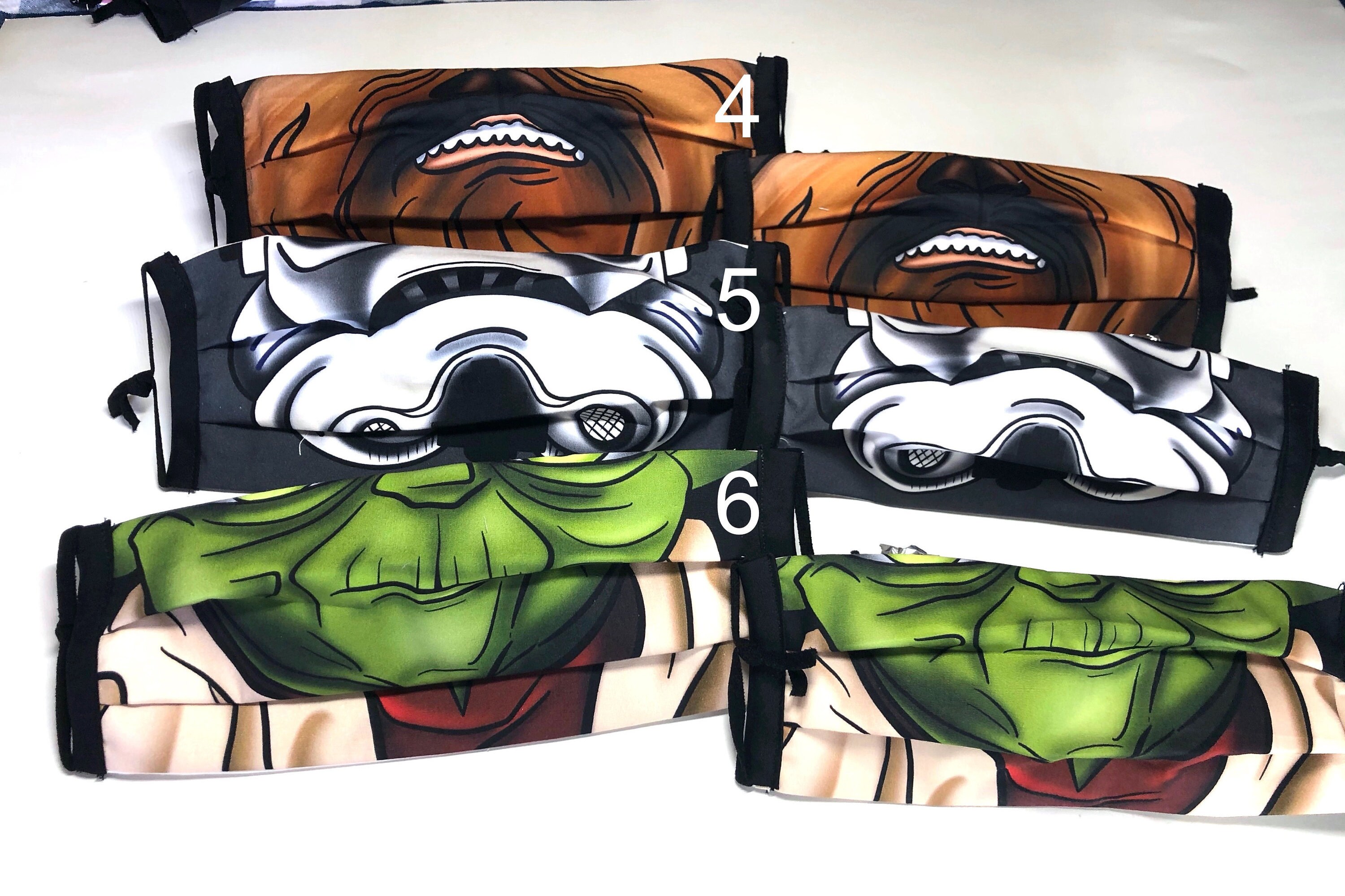 Masks, Character Face Masks / Adult and Youth Sizes / Washable and ...