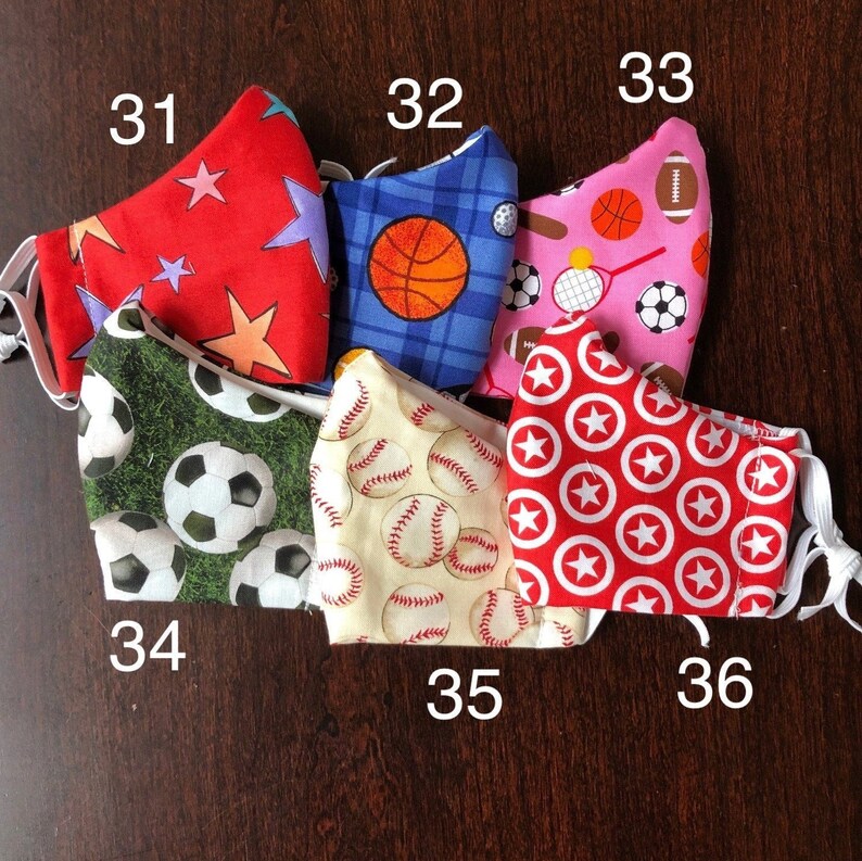 Mask Youth Face Masks / Cotton and Washable Face Masks / - Etsy