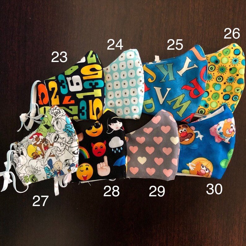 Mask Youth Face Masks / Cotton and Washable Face Masks / - Etsy