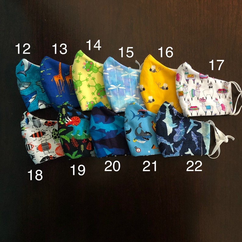 Mask Youth Face Masks / Cotton and Washable Face Masks / - Etsy