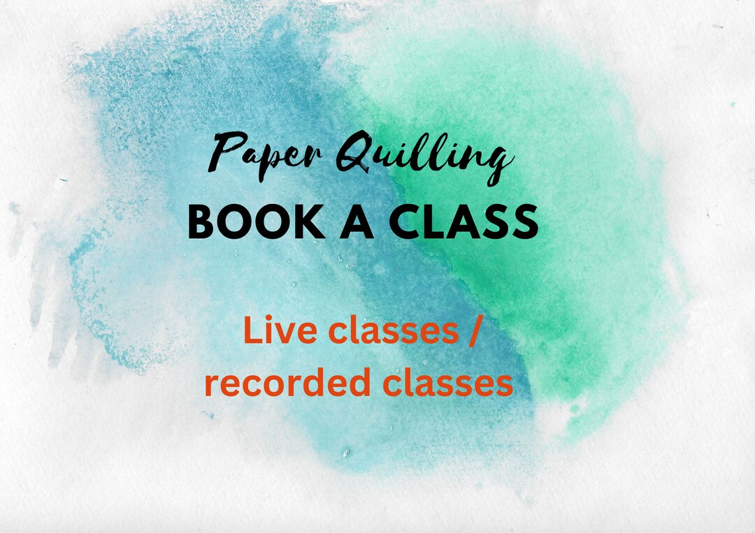 Book a Class With Me | Paper Quilling Classes Online - Etsy