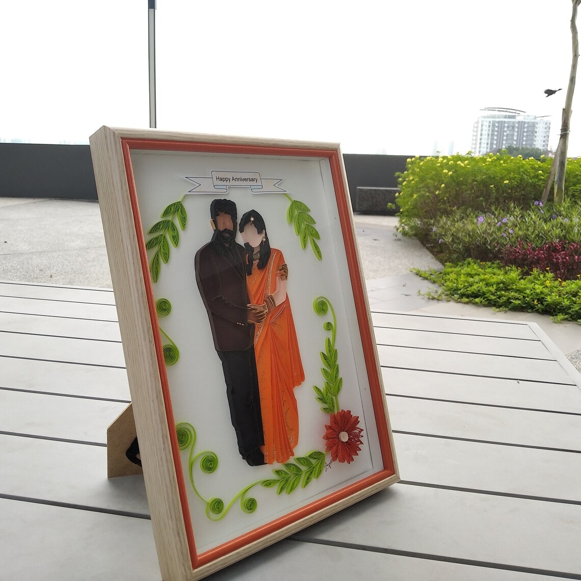 Personalised Couple Portrait With Paper Quilling- Customised Gift for ...