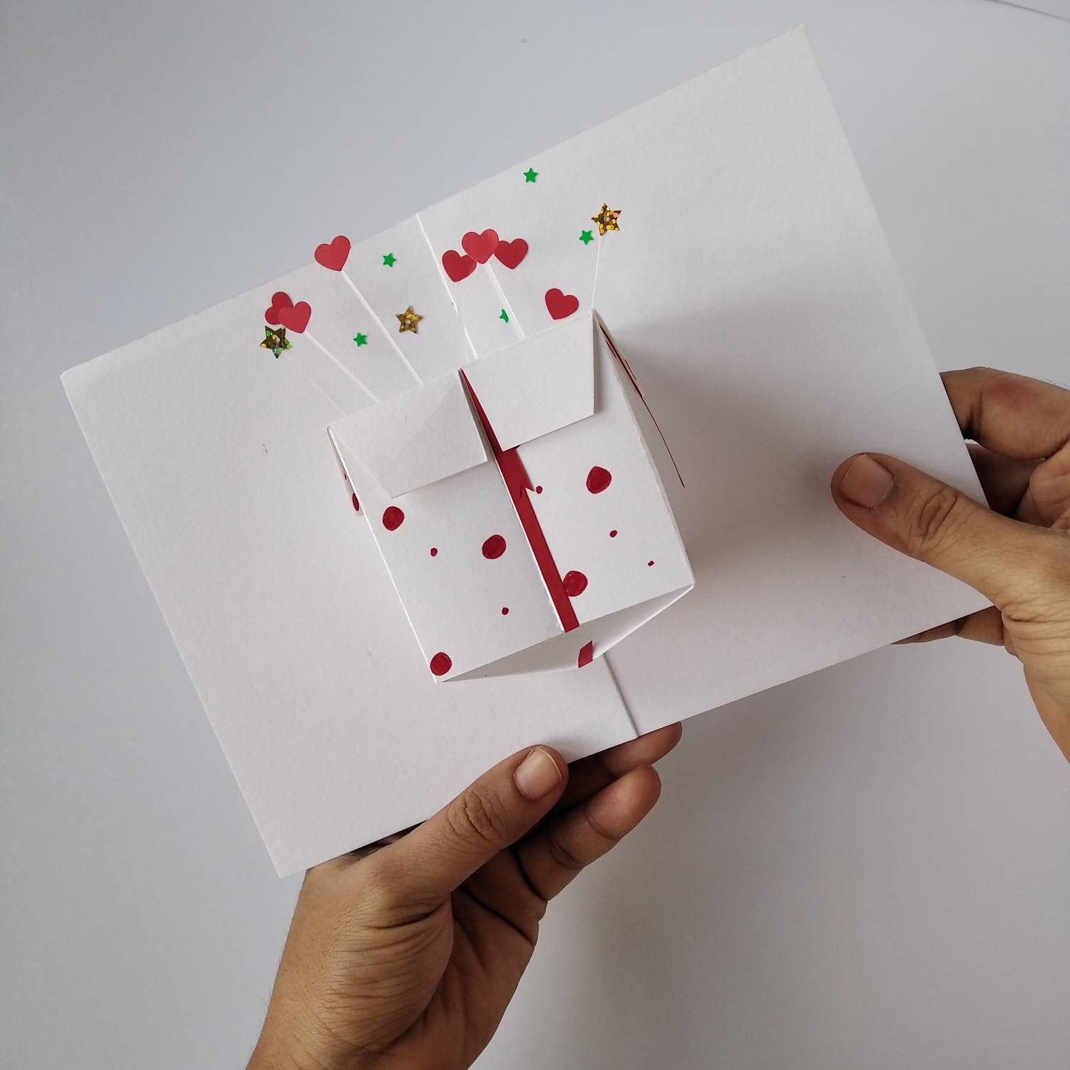 3D Open Gift Box Birthday Popup Card - Pop up Cards- Pop Card- Handmade ...