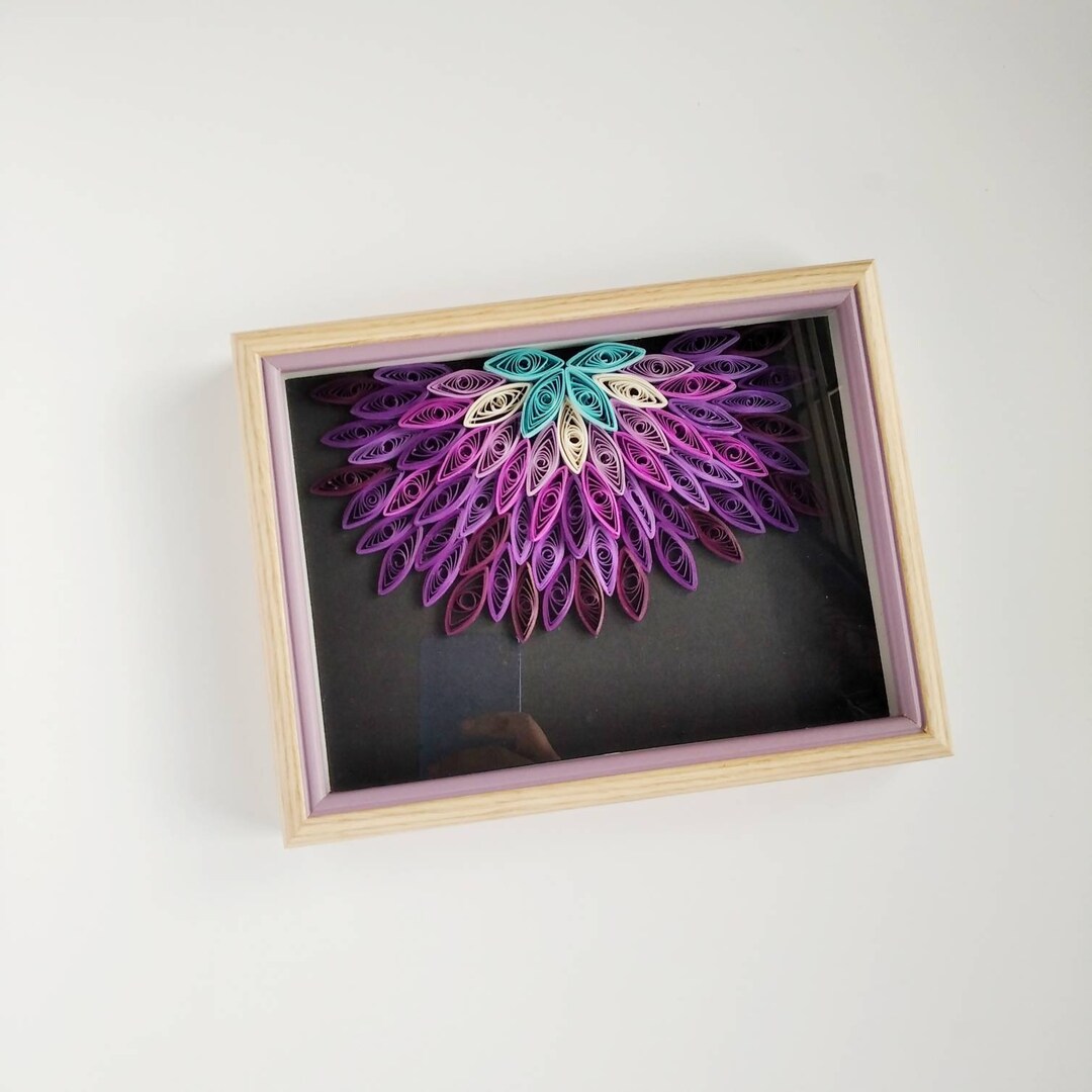 Abstract Half Mandala Quilling Art Wall Deco interior Art-quilled Wall ...