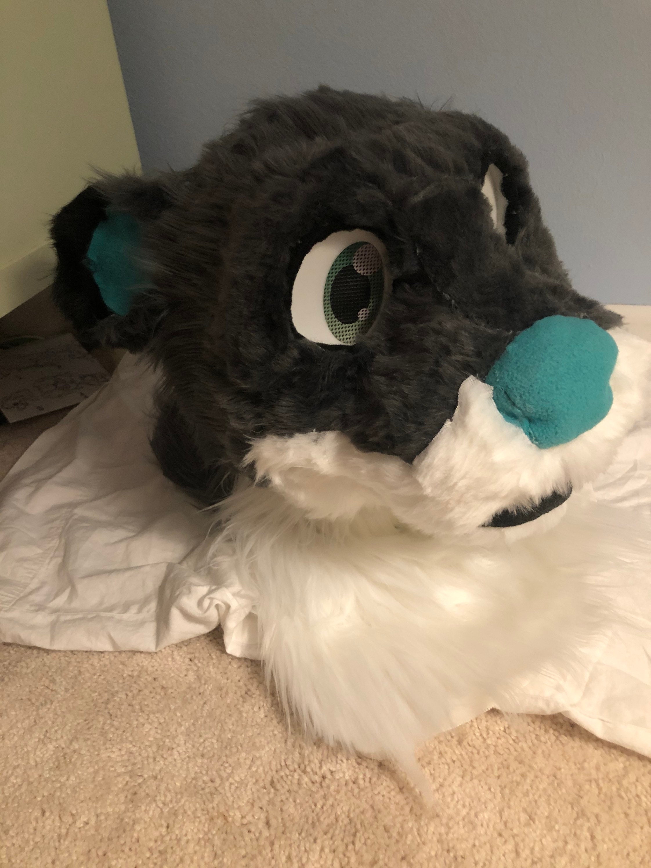 Otter fursuit mascot head w/ art and character rightsNEED | Etsy