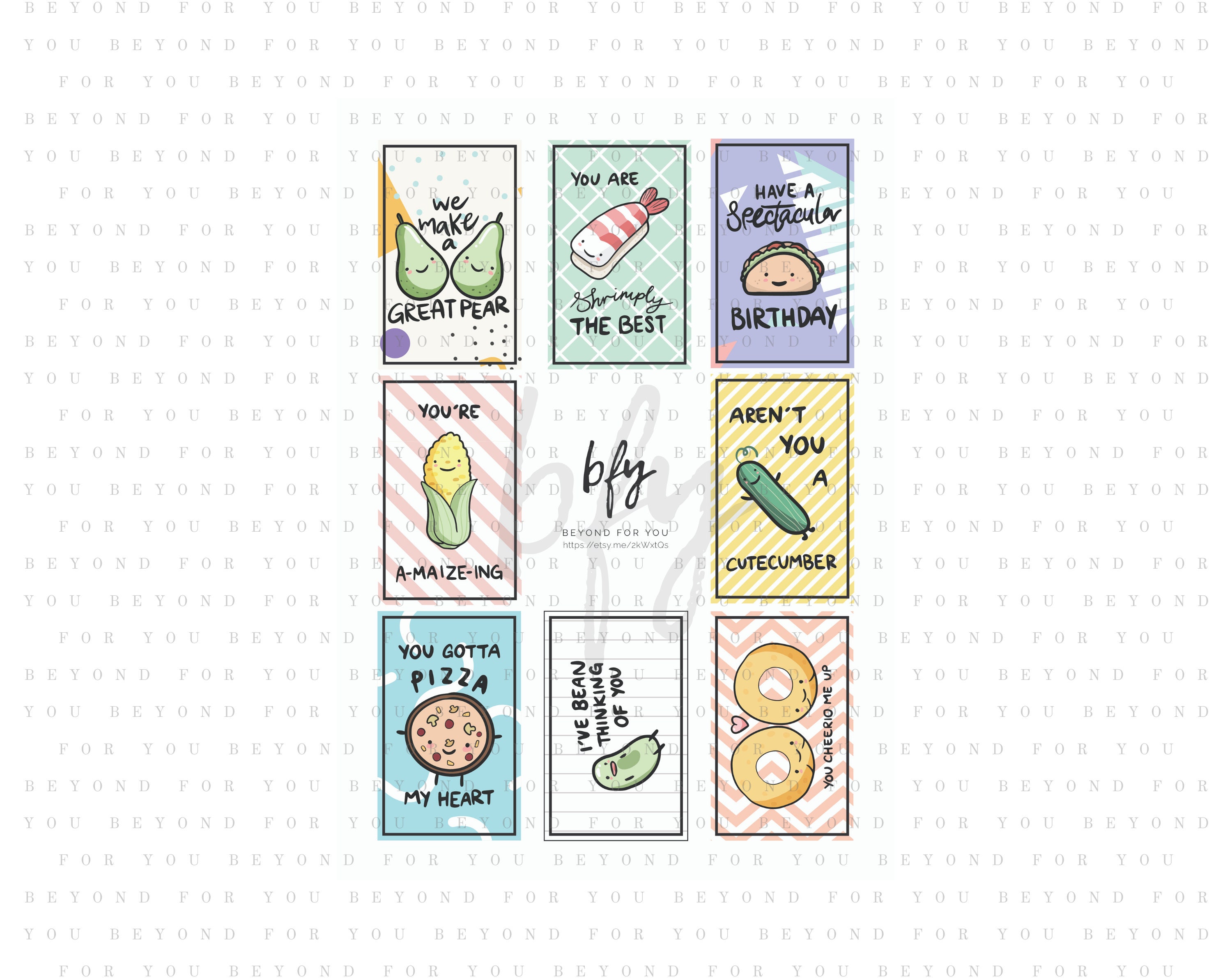 24 Printable Lunchbox Notes (food Puns), Children Meals, for Mothers ...