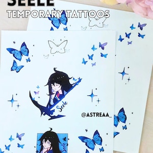 Honkai Star Rail Seele Temporary Tattoos Set - Etsy
