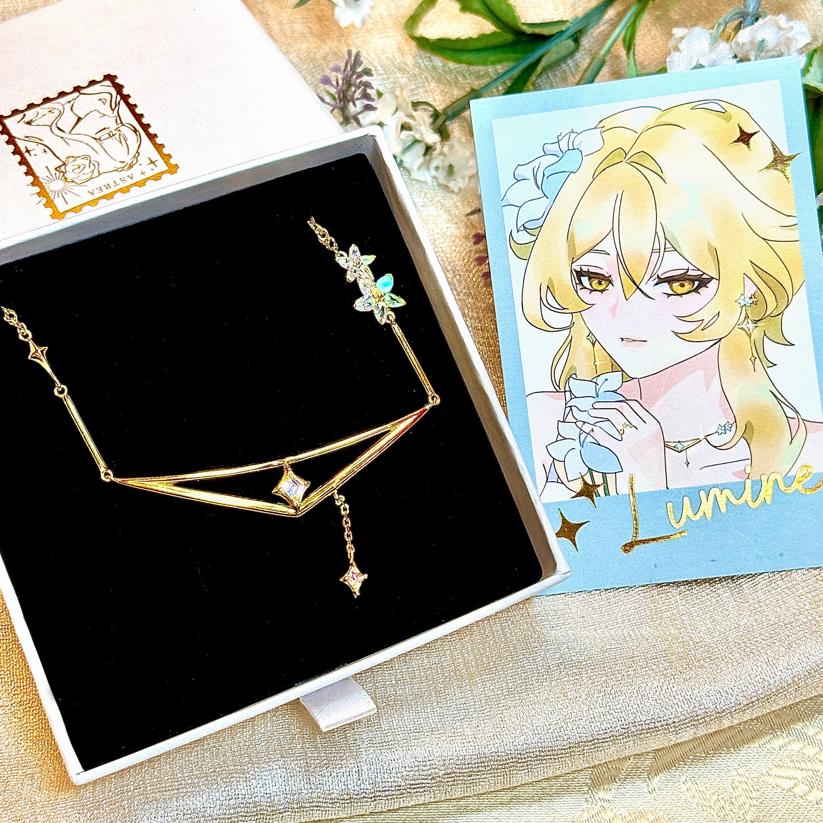 Lumine Necklace Genshin Impact Sterling Silver Jewelry Collection - Etsy