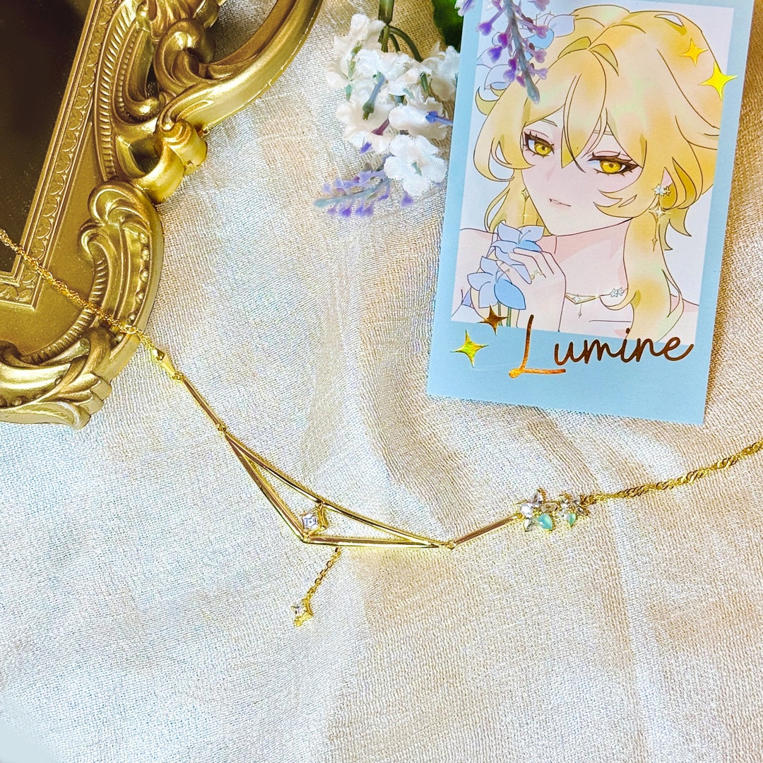 Lumine Necklace Genshin Impact Sterling Silver Jewelry Collection - Etsy