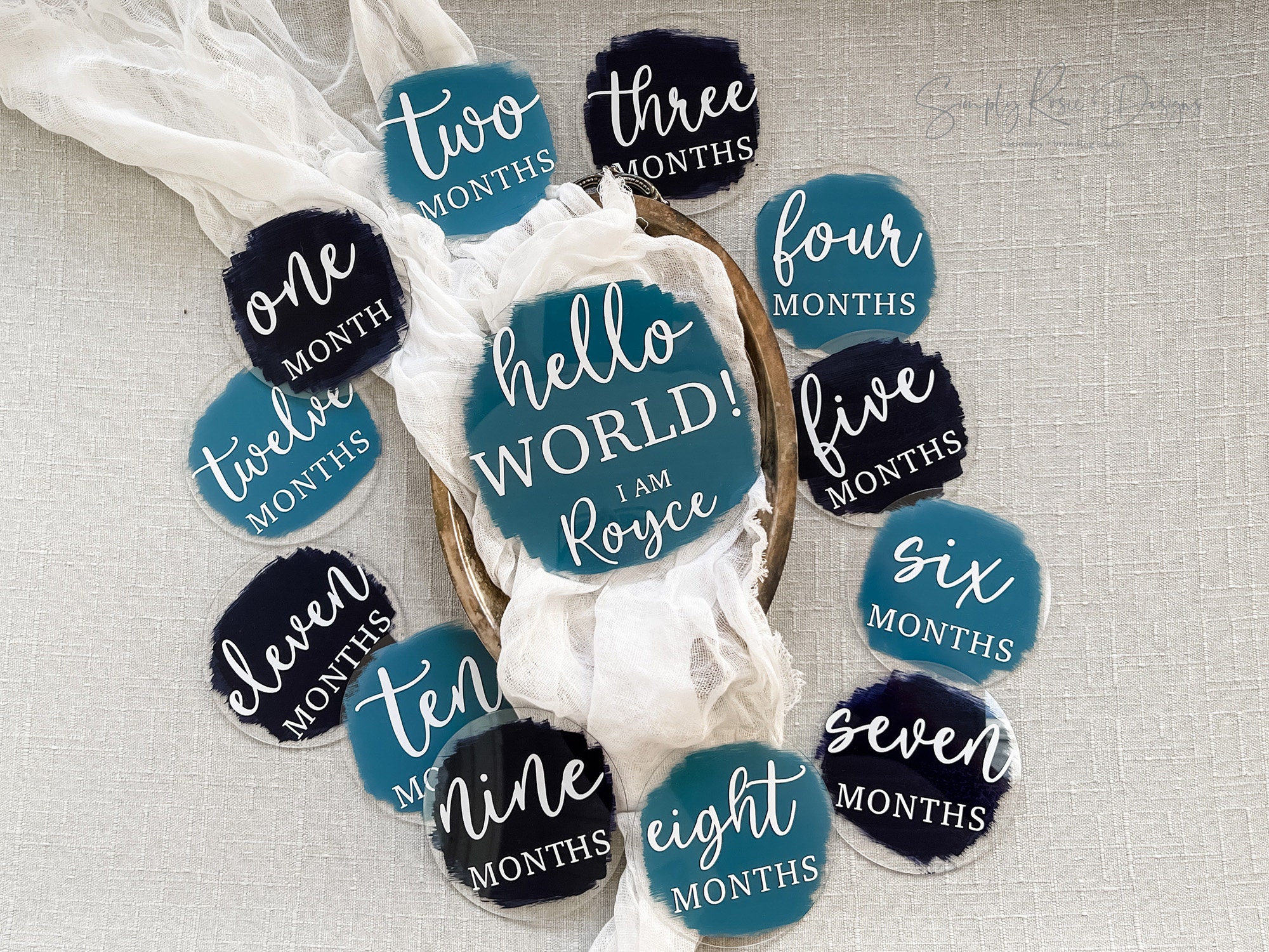 Acrylic Baby Monthly Milestone Set Baby Monthly Milestone - Etsy