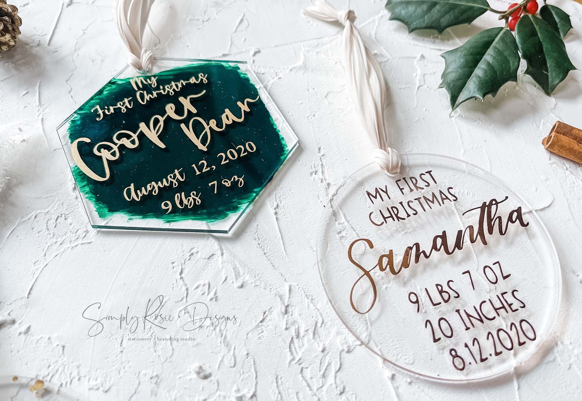 Pregnancy Announcement Acrylic Christmas Ornament Baby - Etsy