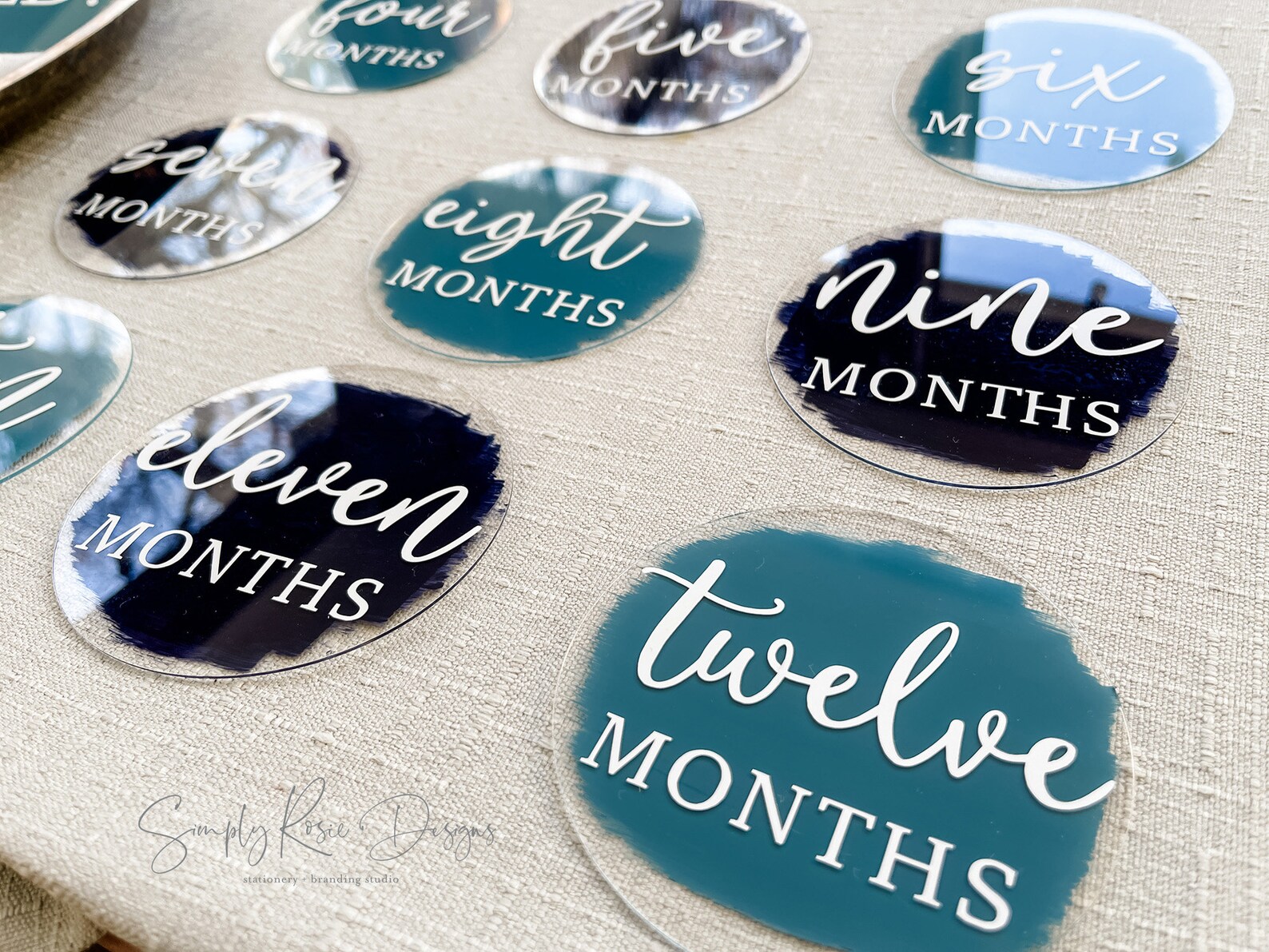 Acrylic Baby Monthly Milestone Set, Baby Monthly Milestone Markers ...