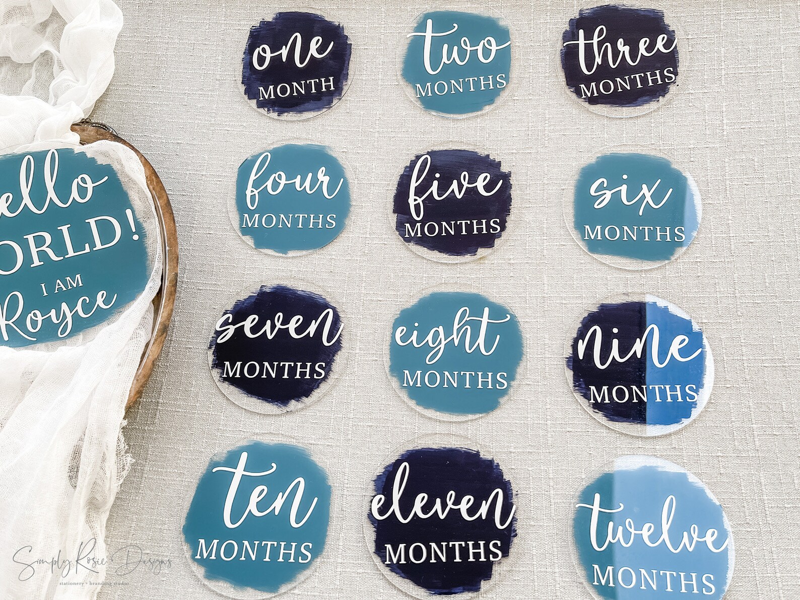 Acrylic Baby Monthly Milestone Set Baby Monthly Milestone - Etsy