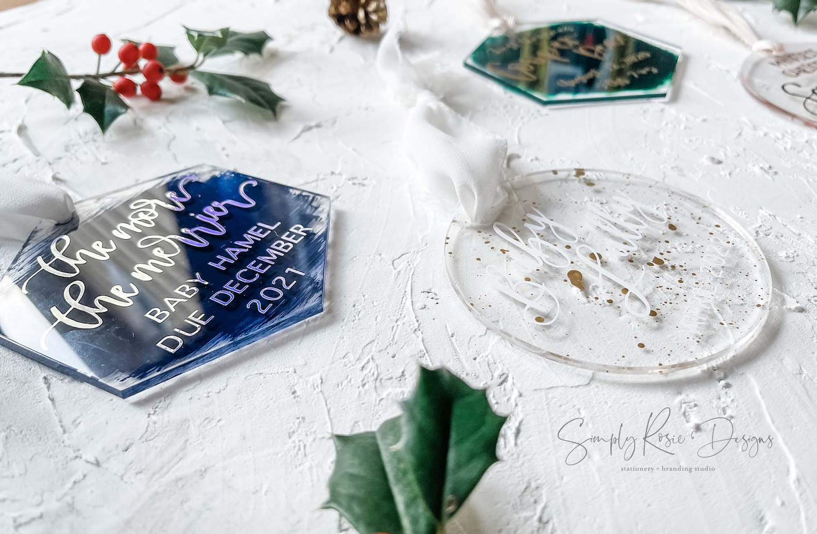 Pregnancy Announcement Acrylic Christmas Ornament Baby - Etsy