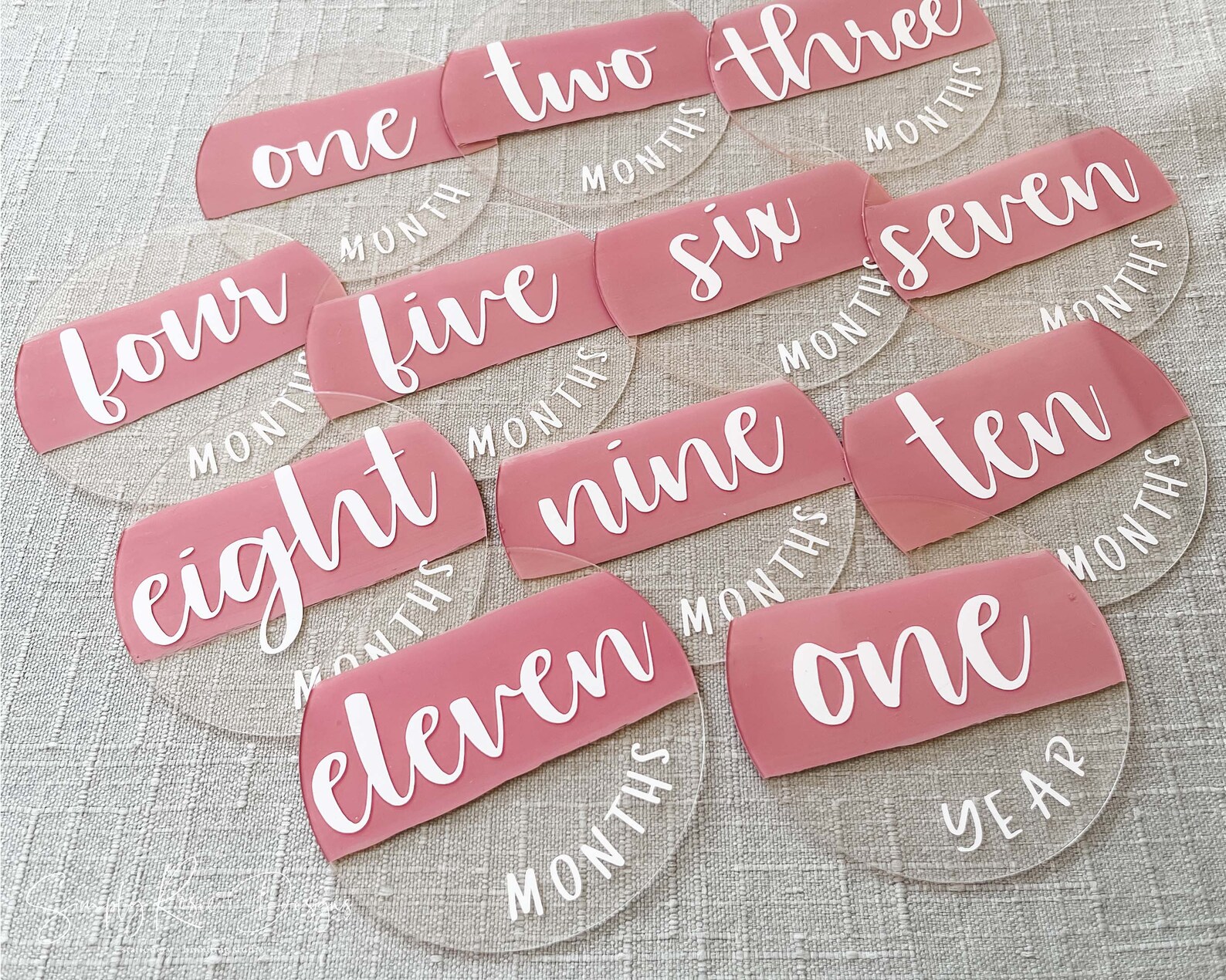 Acrylic Baby Monthly Milestone Discs, Baby Monthly Milestone Markers ...