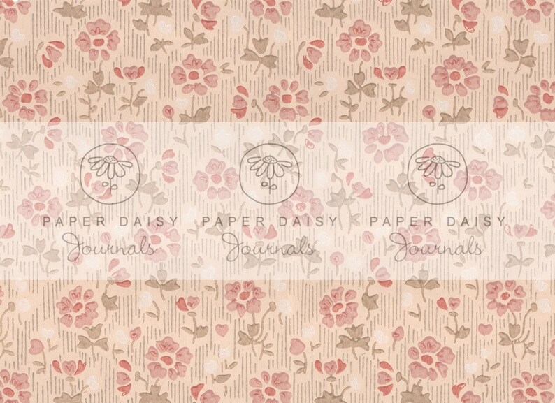 Peach Florals Kit | Vintage Wallpaper | Junk Journal Printable - Etsy
