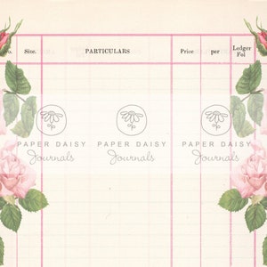 Rose Ledger Kit | Pages and Tags | Junk Journal Printable - Etsy