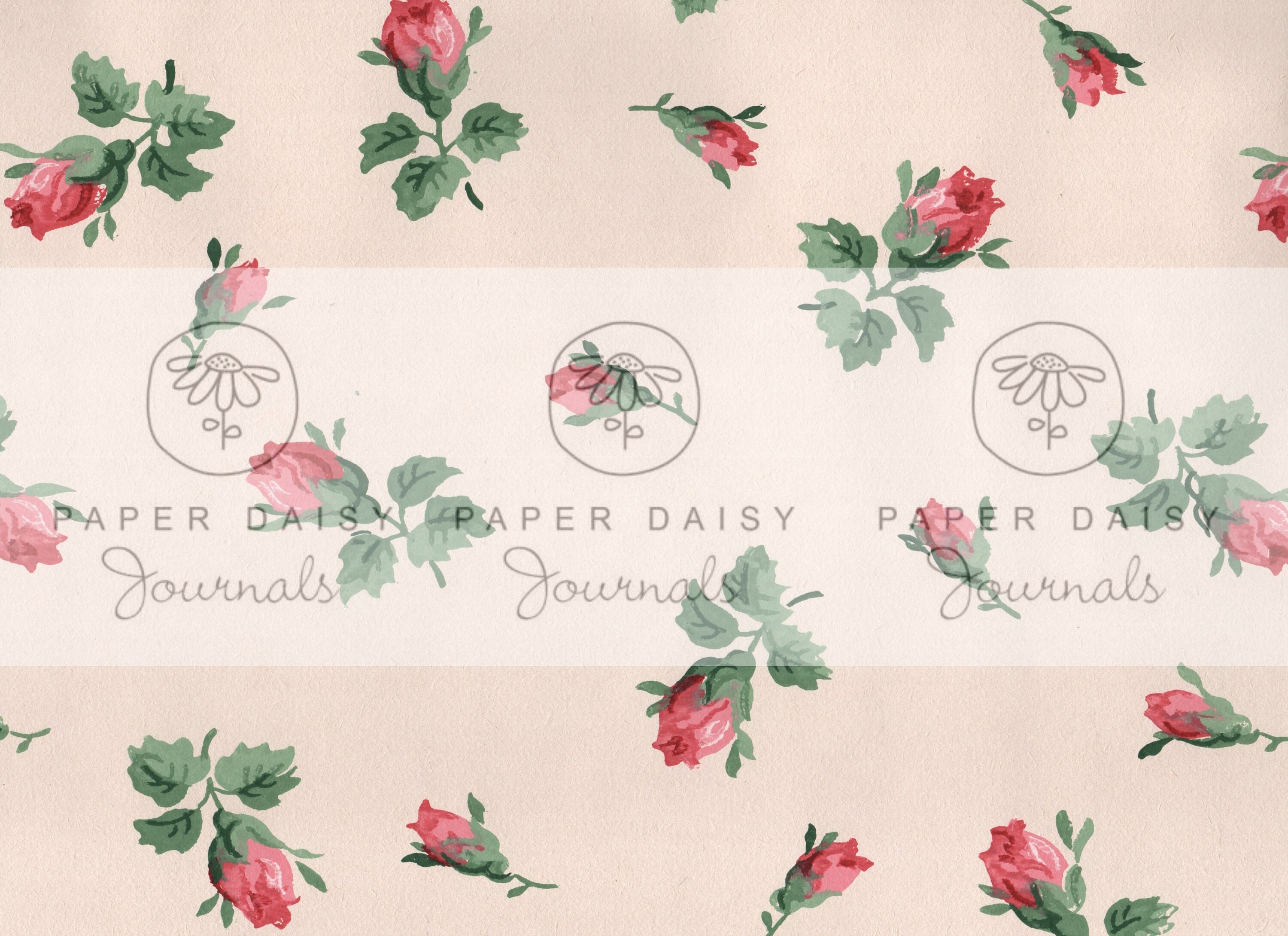 Peach Florals Kit | Vintage Wallpaper | Junk Journal Printable - Etsy