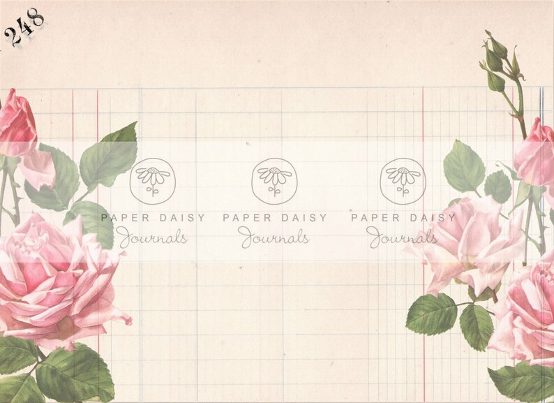 Rose Ledger Kit | Pages and Tags | Junk Journal Printable - Etsy