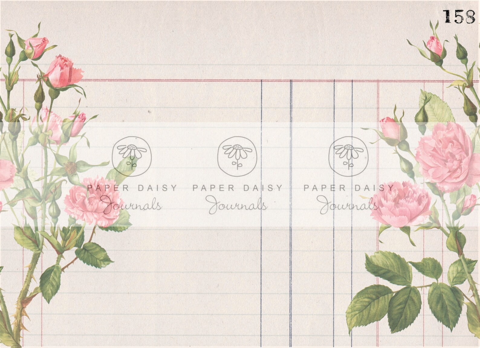 Rose Ledger Kit | Pages and Tags | Junk Journal Printable - Etsy