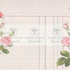 Rose Ledger Kit | Pages and Tags | Junk Journal Printable - Etsy