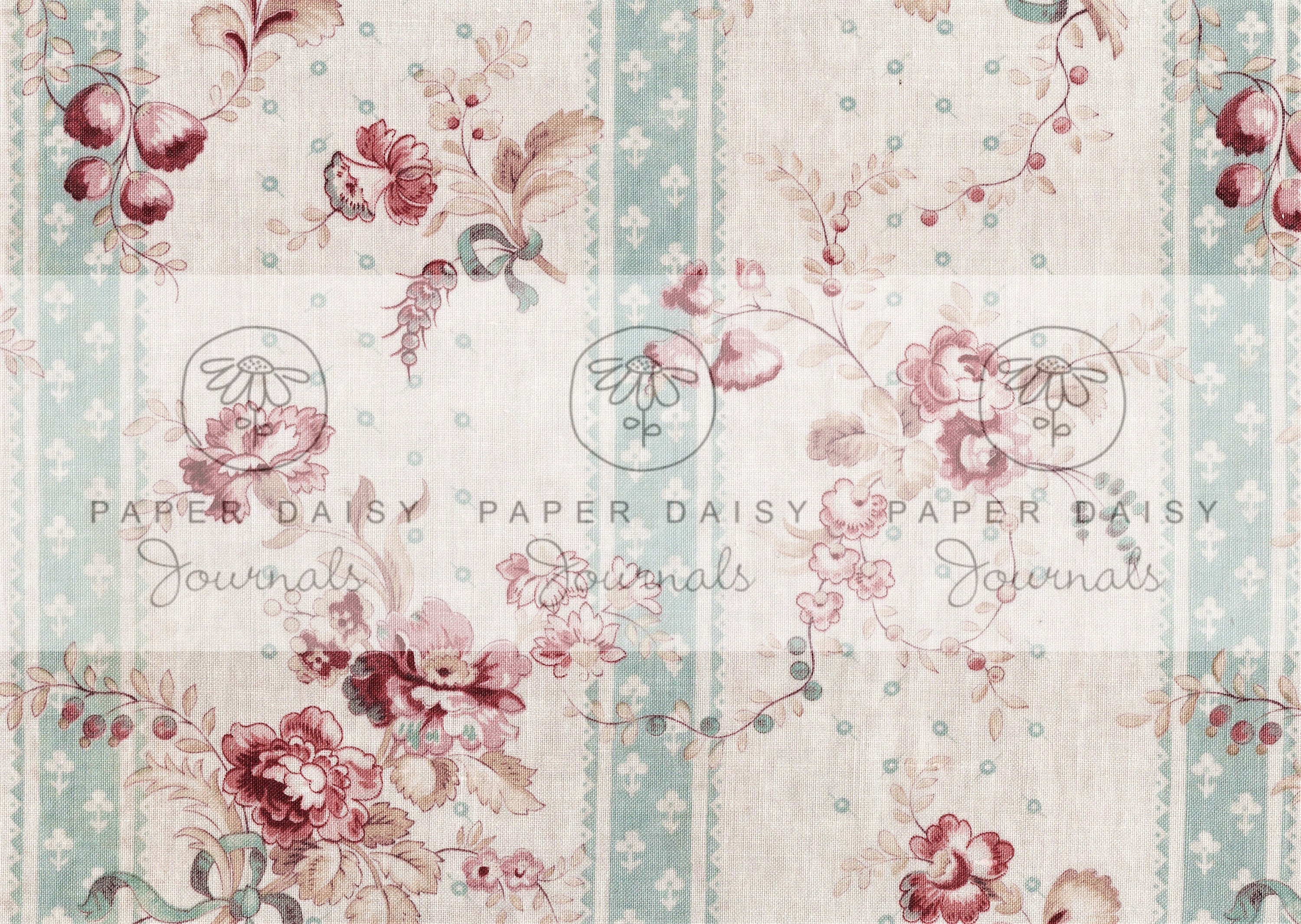 Pink Florals Kit Vintage Wallpaper Junk Journal Printable - Etsy