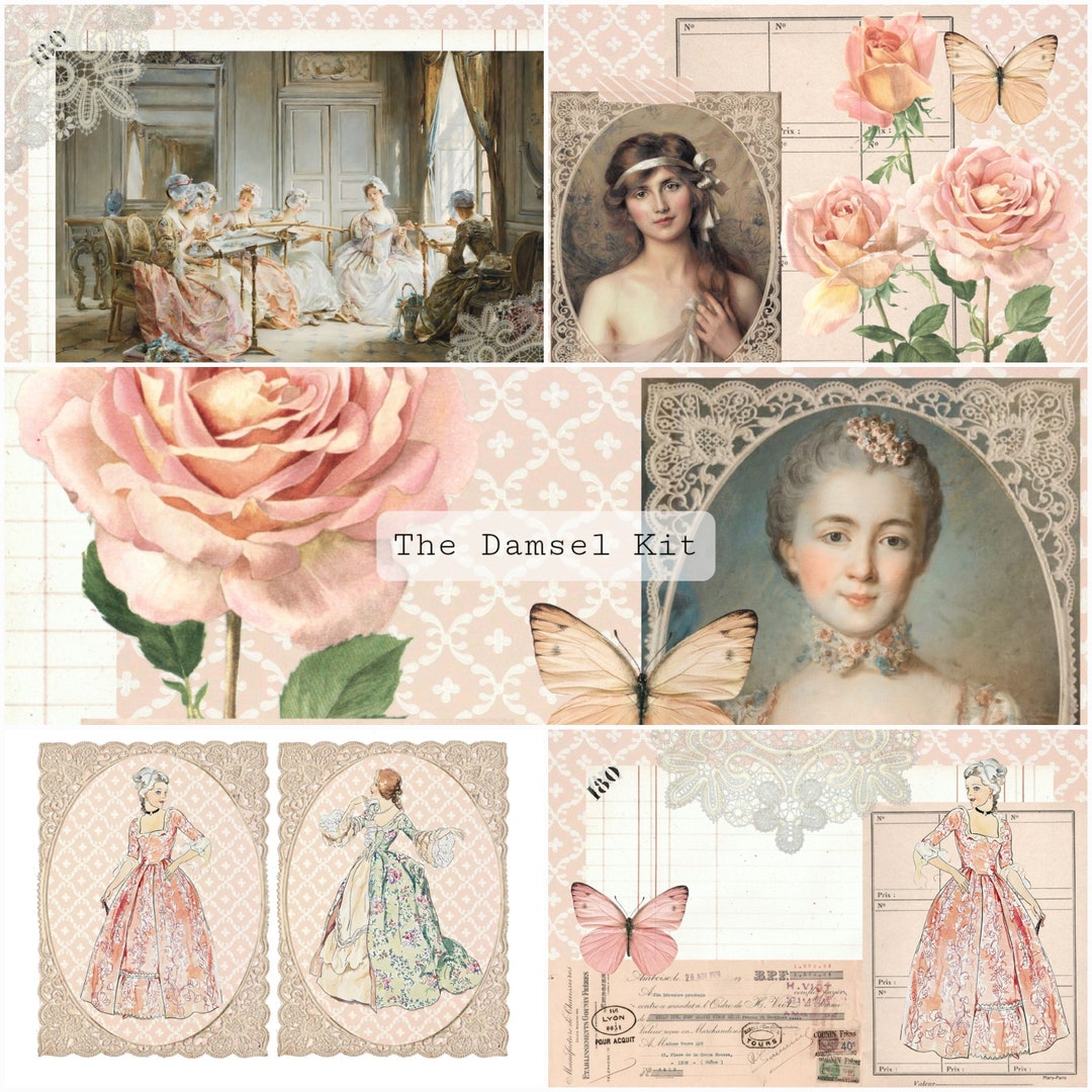 The Damsel Kit Junk Journal Printable - Etsy